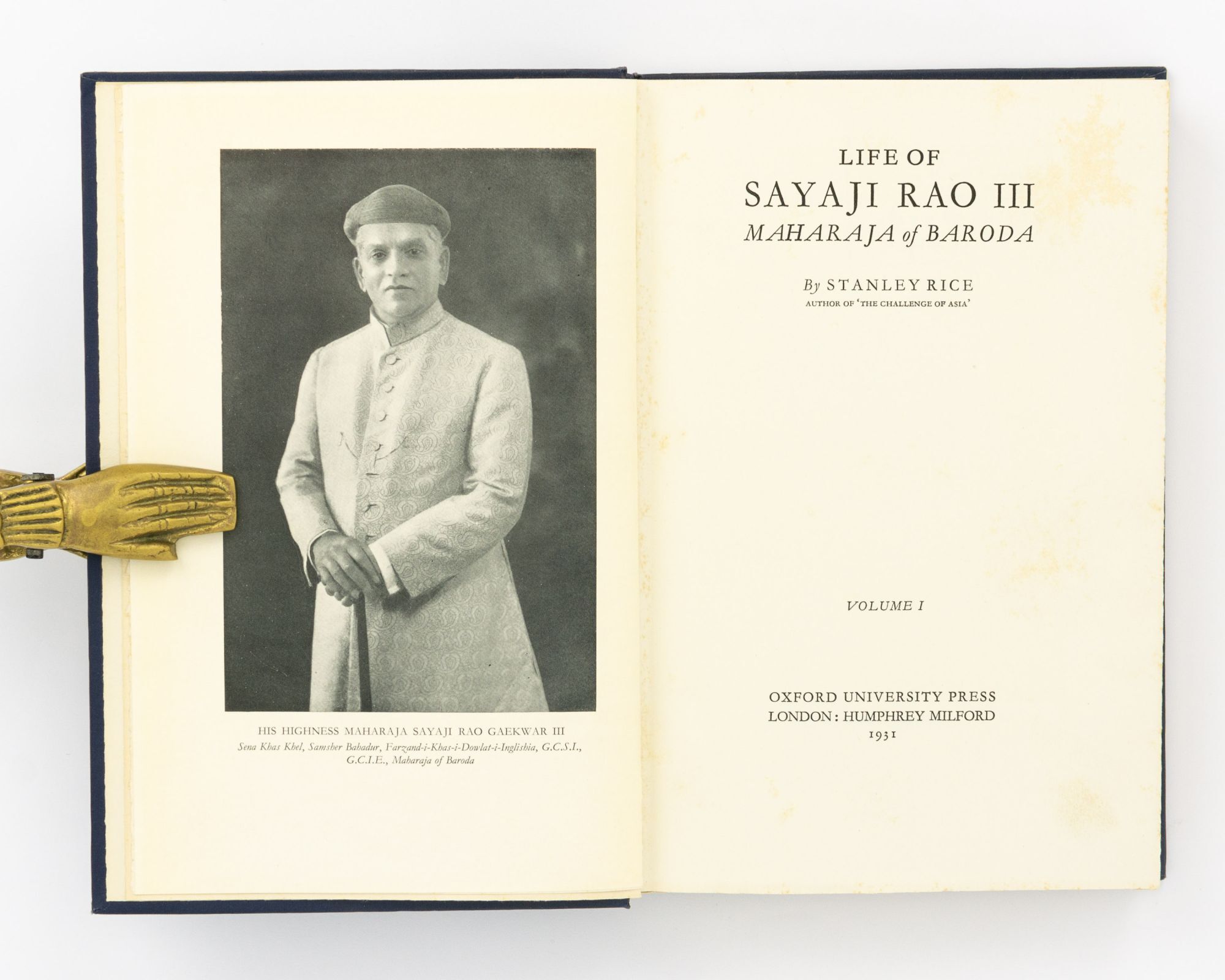 Sayaji Rao III, Maharaja of Baroda by RICE, Stanley: Very Good ...