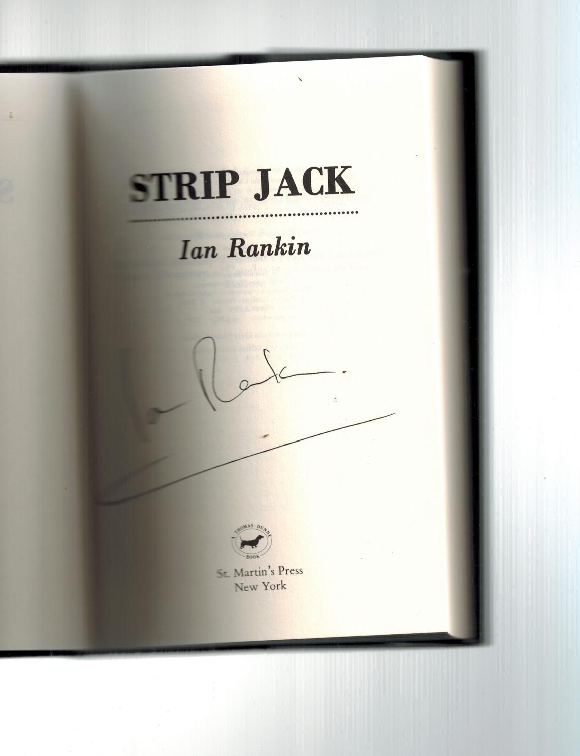 Strip Jack par Rankin, Ian: Fine Hard Cover (1994) First American ...