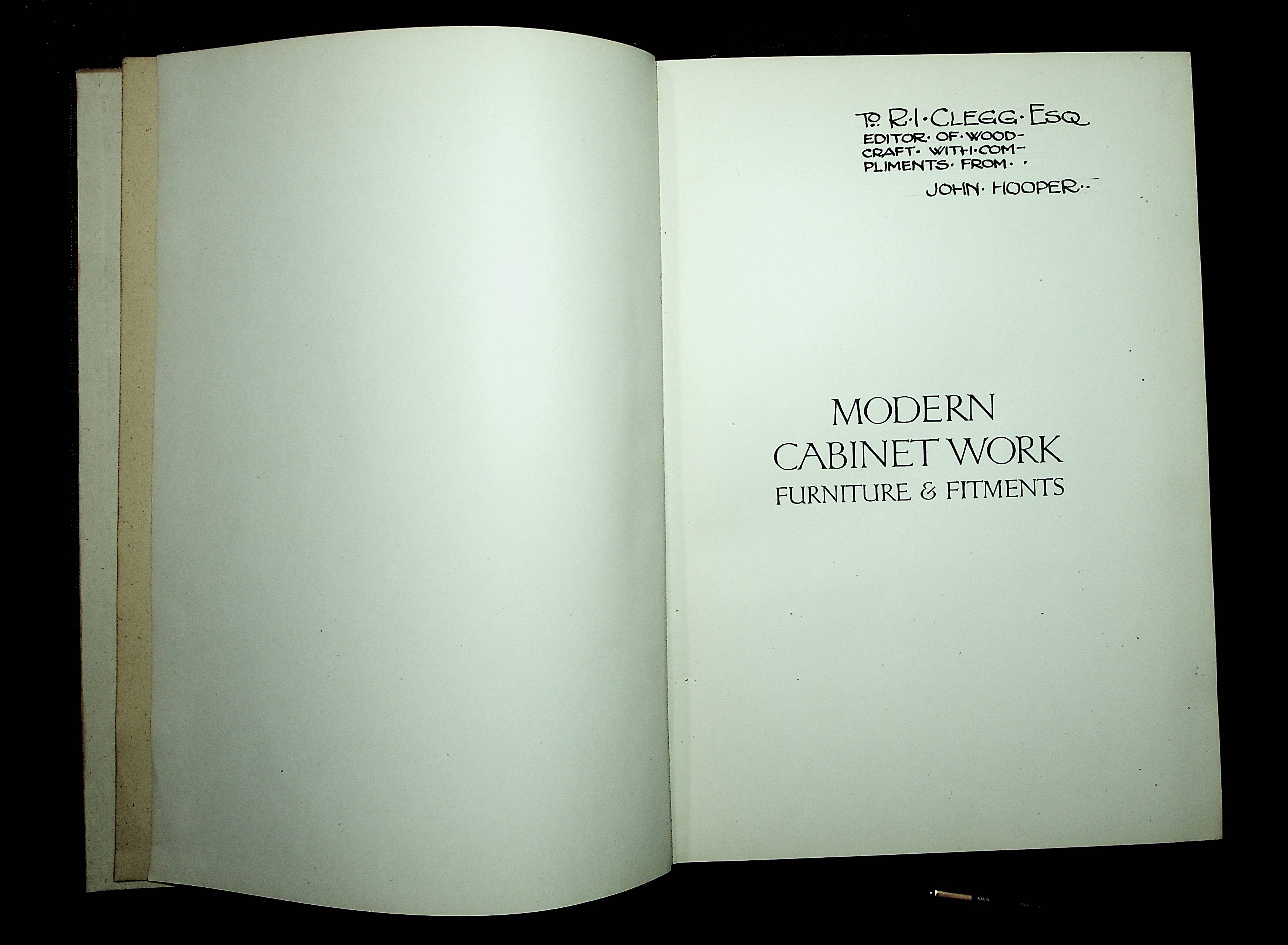 MODERN CABINET WORK FURNITURE & FITMENTS An account of the theory ...