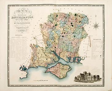 Map of the County of Southampton from an actual survey made in the ...