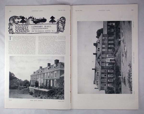 Original Issue of Country Life Magazine Dated September 9th 1905, with ...