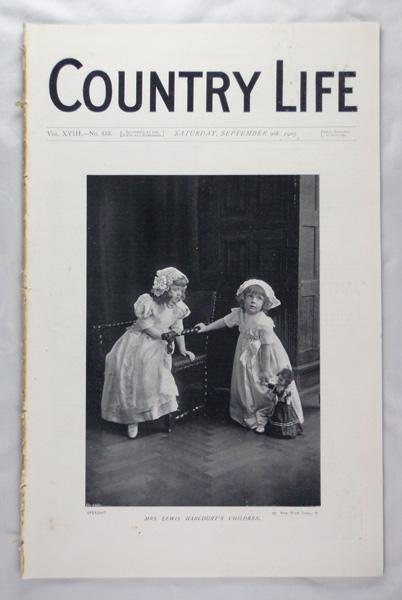 Original Issue of Country Life Magazine Dated September 9th 1905, with ...