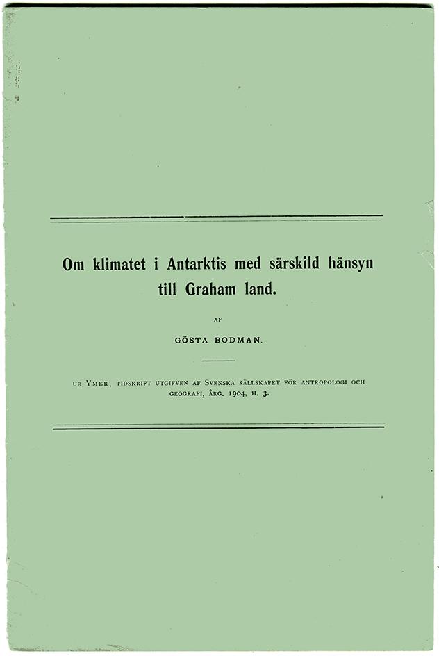 'Om klimatet i Antarktis med sarskild hansyn till Graham Land ...