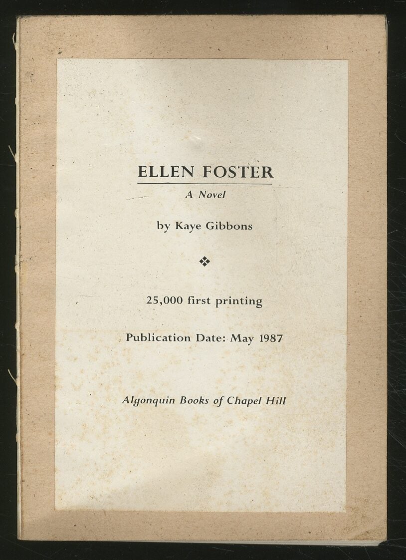 Ellen Foster by GIBBONS, Kaye: Very Good Softcover (1987) | Between the ...