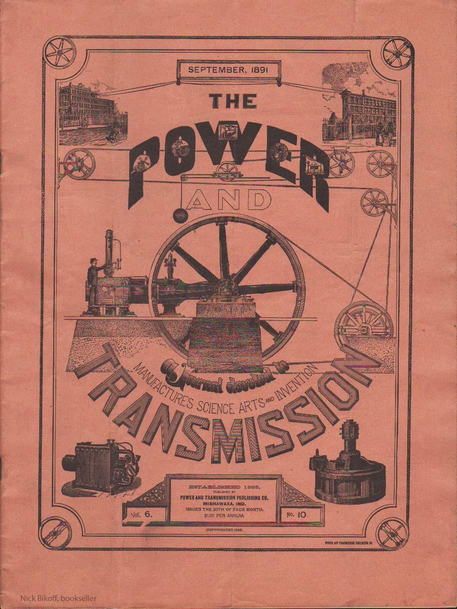 POWER AND TRANSMISSION, MONTHLY JOURNAL DEVOTED TO MANUFACTURES, MILLS ...