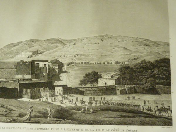 DESCRIPTION DE L'EGYPTE. Syout (Lycopolis). Vue de la montagne des des ...