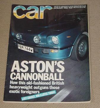 'Car' Magazine - January 1982. by Steve Cropley (editor): (1982) 1st ...