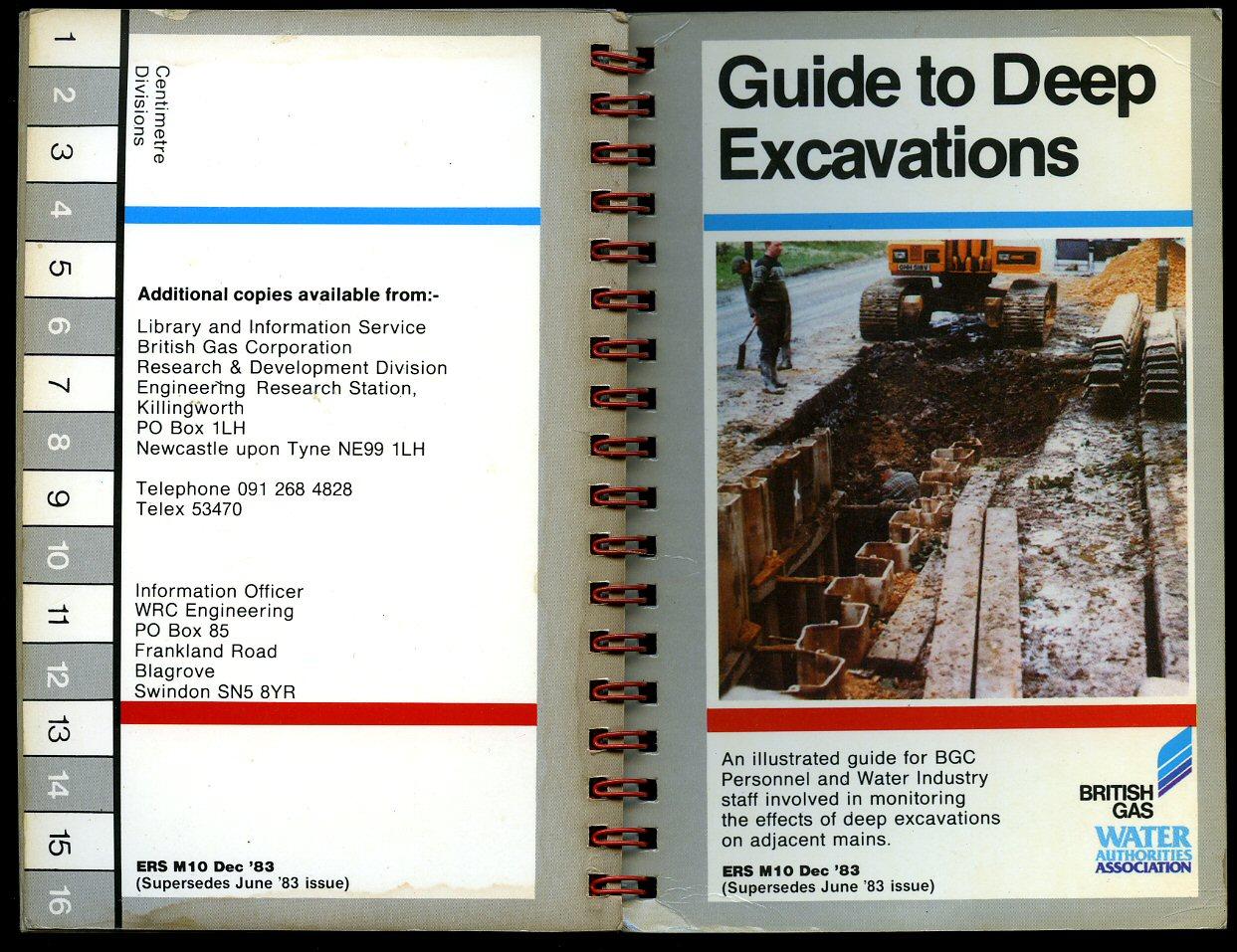 Guide to Deep Excavations: An Illustrated Guide for BGC [British Gas ...