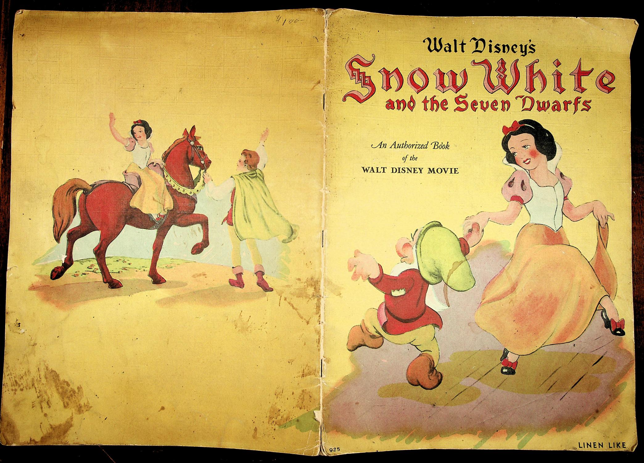 WALT DISNEY'S SNOW WHITE AND THE SEVEN DWARFS An Authorized Book of the ...