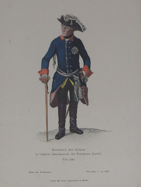 Friedrich II., der Große (1712-1786) - Friedrich der Grosse in Uniform (Interimsrock der ...