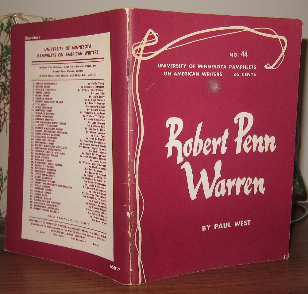 ROBERT PENN WARREN by West, Paul -Robert Penn Warren: Softcover (1964 ...