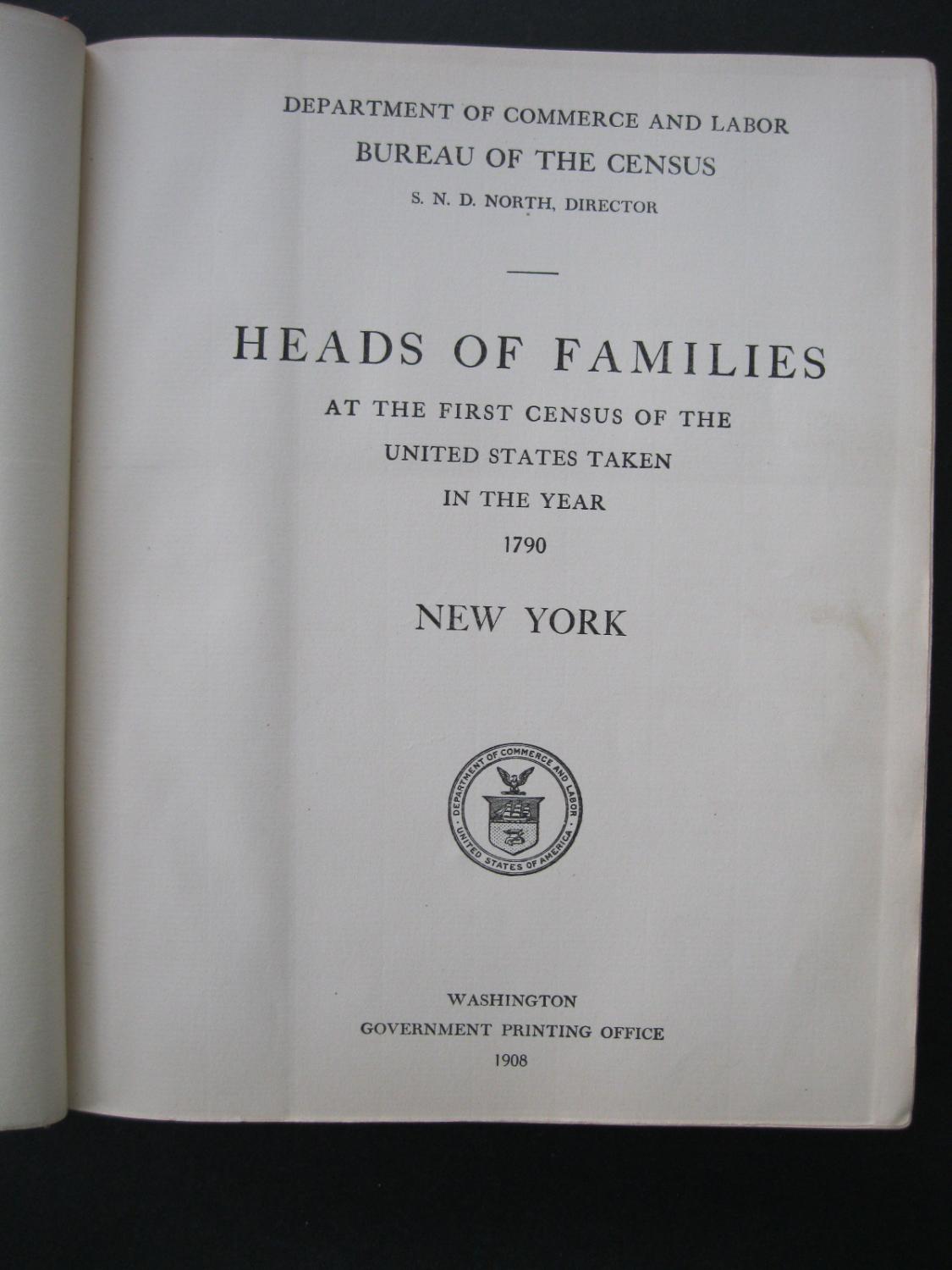 HEADS OF FAMILIES AT THE FIRST CENSUS OF THE UNITED STATES TAKEN IN THE ...