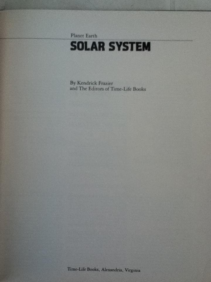 Solar System. Planet earth Encyclopedia by Frazier, Kendrick.: Bueno ...