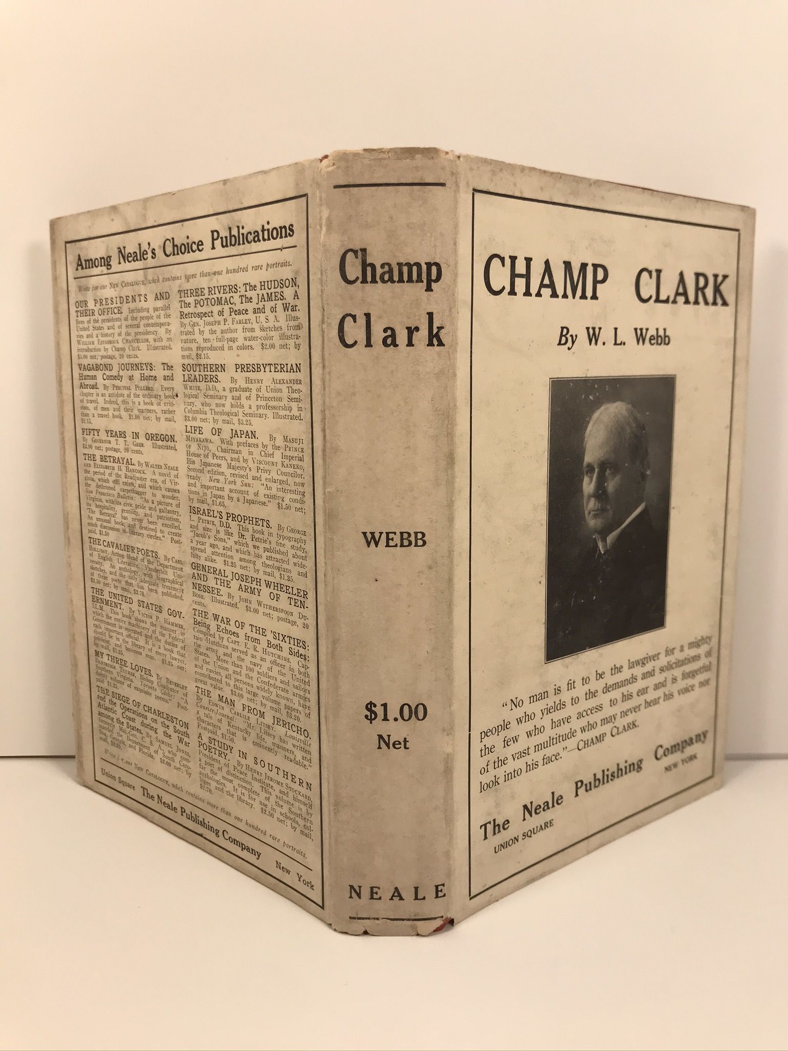 Champ Clark par Webb, W L: Very good Hardcover (1912) First Edition ...