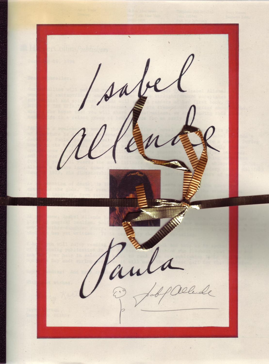 PAULA (signed by I. Allende). by Allende, Isabel.: Near Fine Soft cover ...