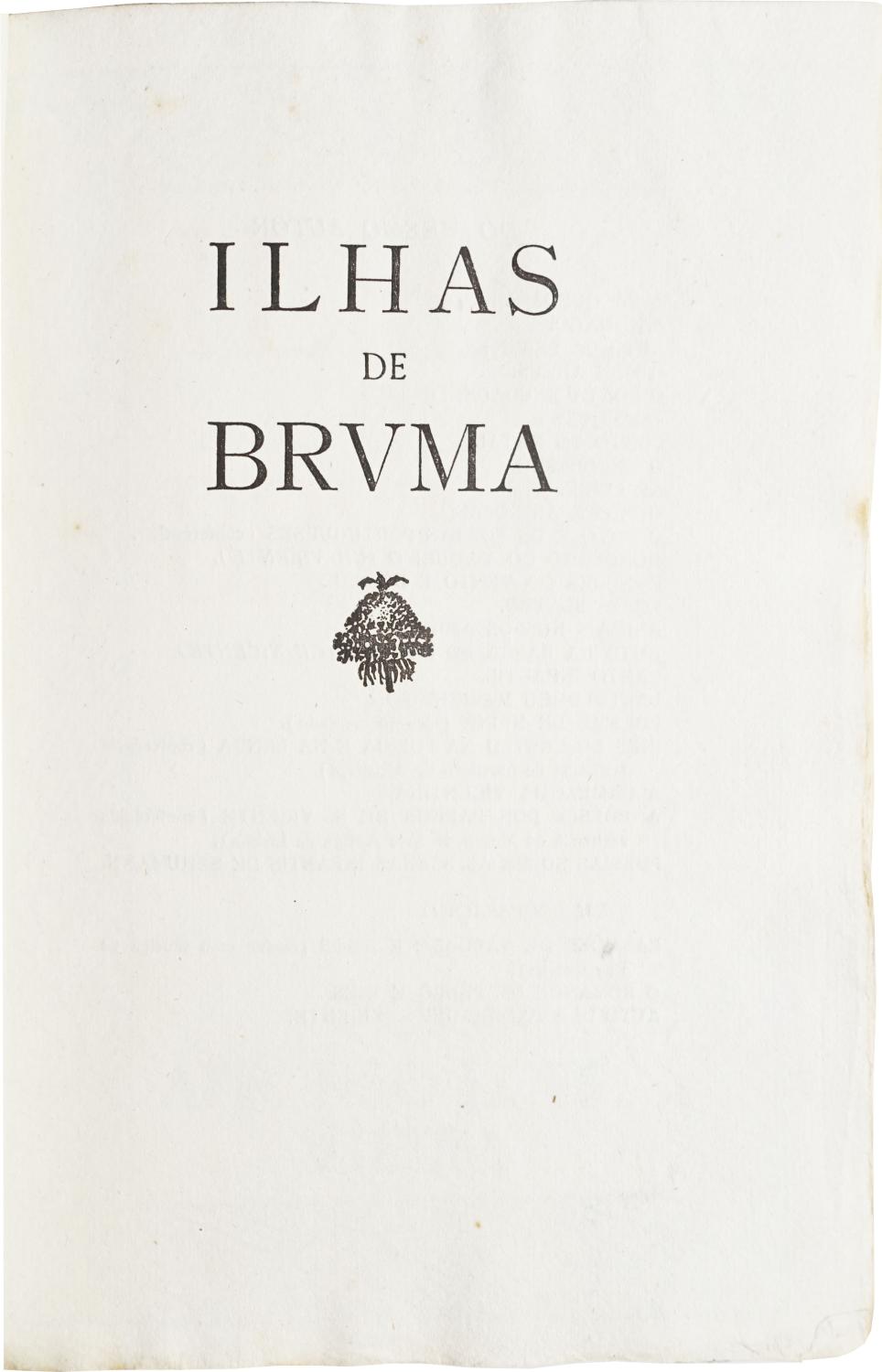 Ilhas de bruma. par VIEIRA, Afonso Lopes. | Richard C. Ramer Old and Rare Books