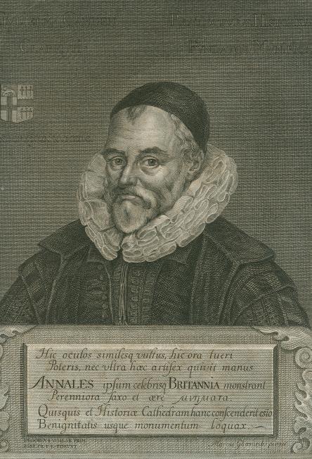 Porträt. Halbfigur, unten Widmungssockel mit vierzeiliger lat ...