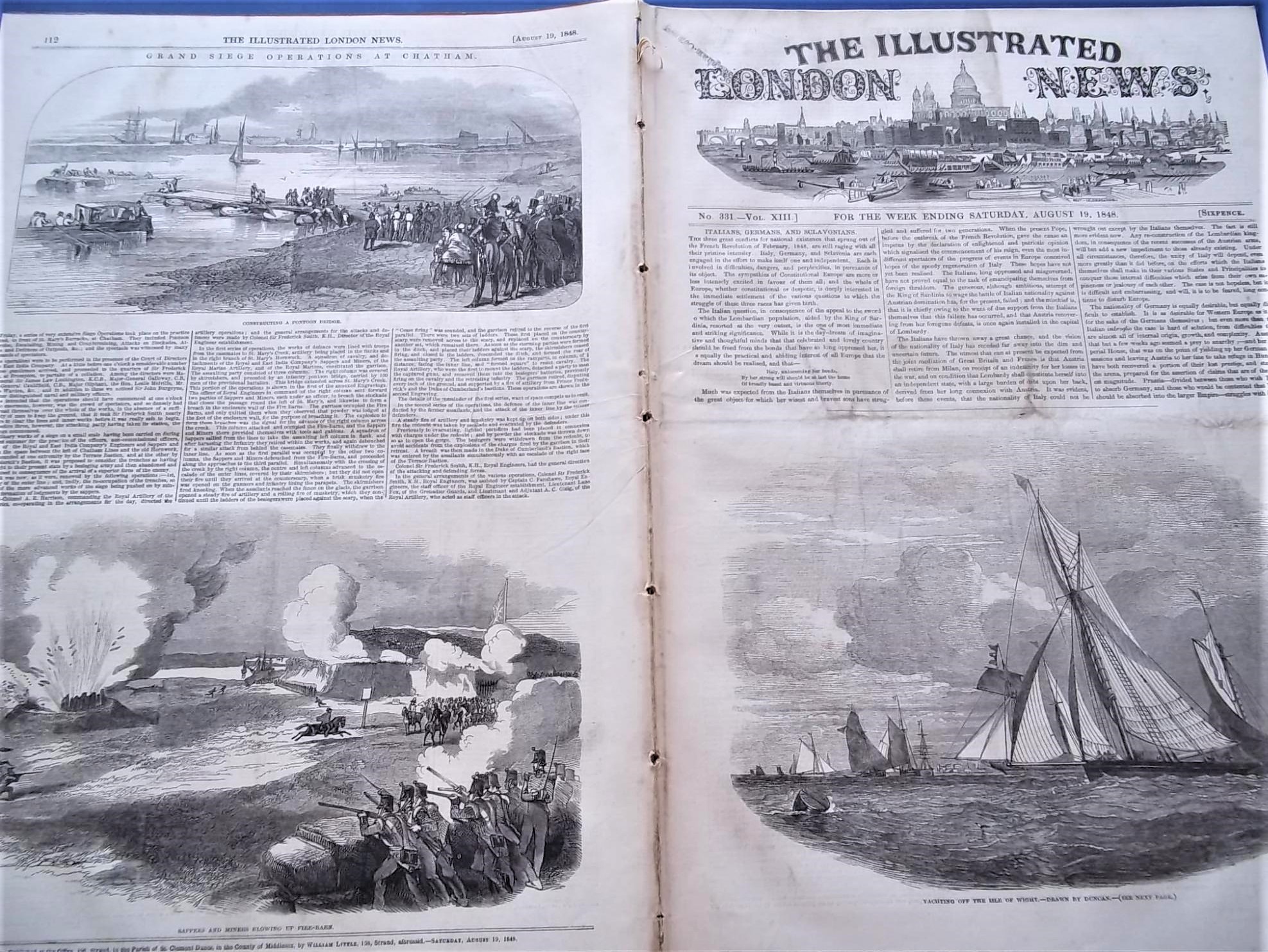 The Illustrated London News (Single Complete Issue: Vol. XIII No. 331 ...