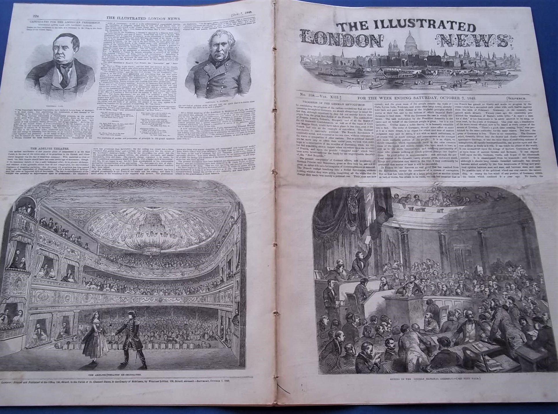 The Illustrated London News (Single Complete Issue: Vol. XIII No. 338 ...