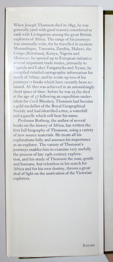 Joseph THomson and the Exploration of Africa. by ROTBERG, Robert I ...