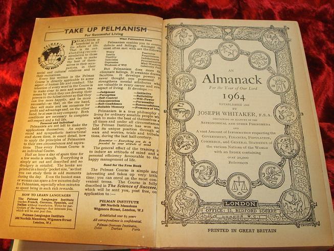 Whitaker's Almanack by Joseph Whitaker: As New Hardcover (1964) FIRST ...
