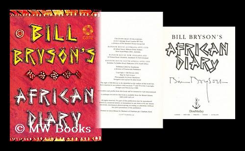 African diary by Bryson, Bill: (2002) First Edition., Signed by Author ...