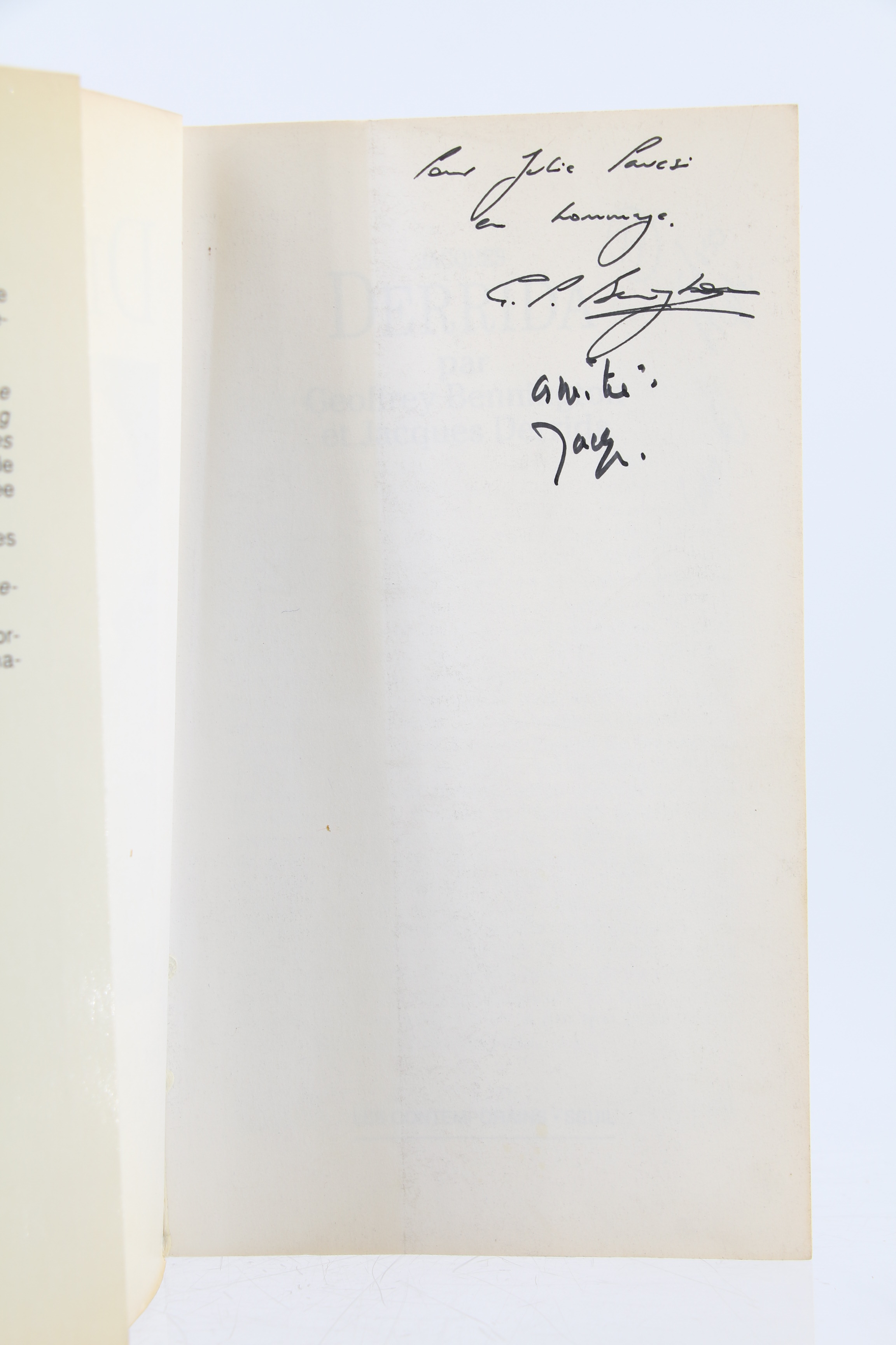 Jacques Derrida by DERRIDA Jacques & BENNINGTON Geoffrey: couverture ...