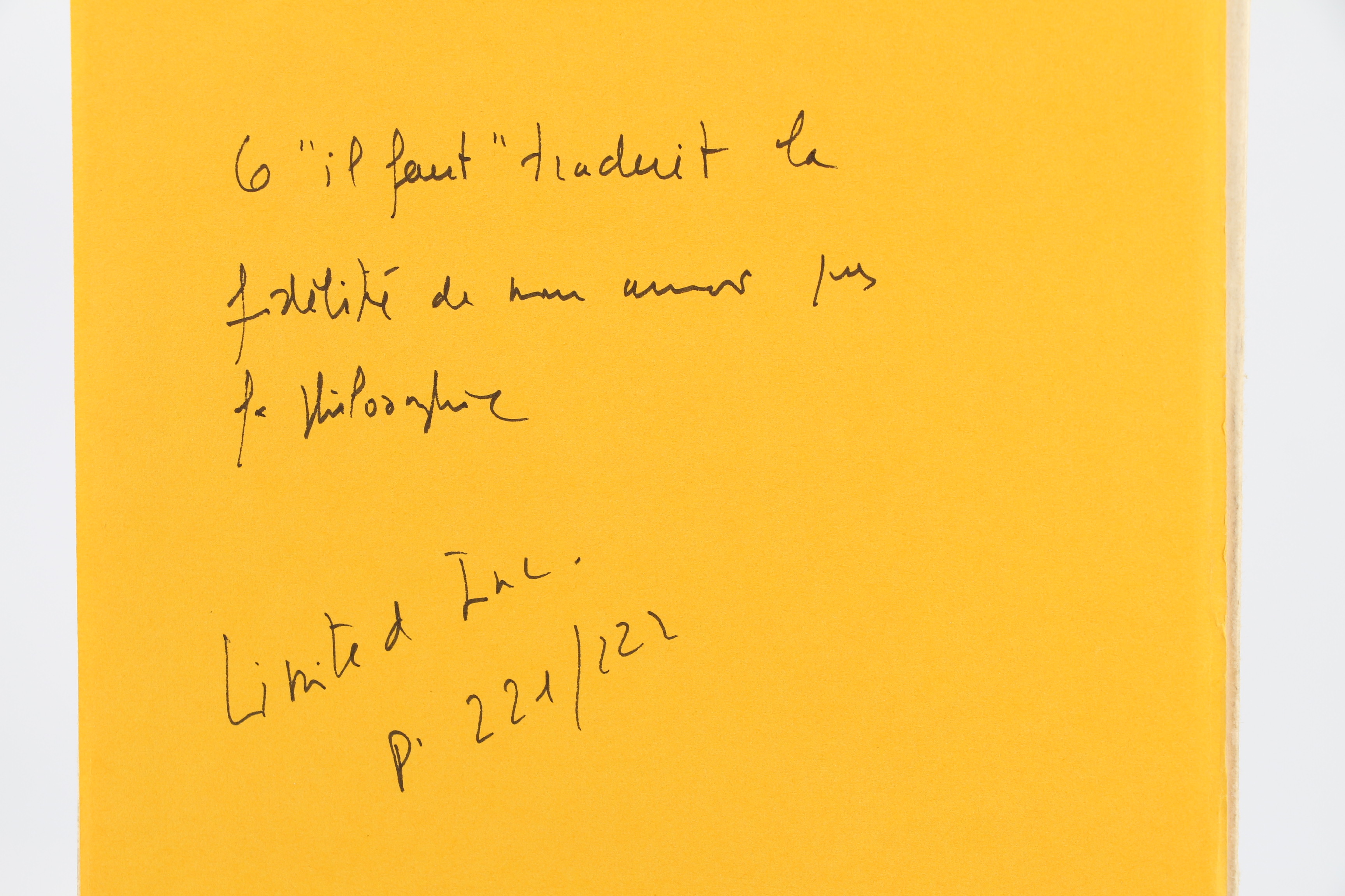 Limited Inc von DERRIDA Jacques: couverture souple (1990) Signed by ...