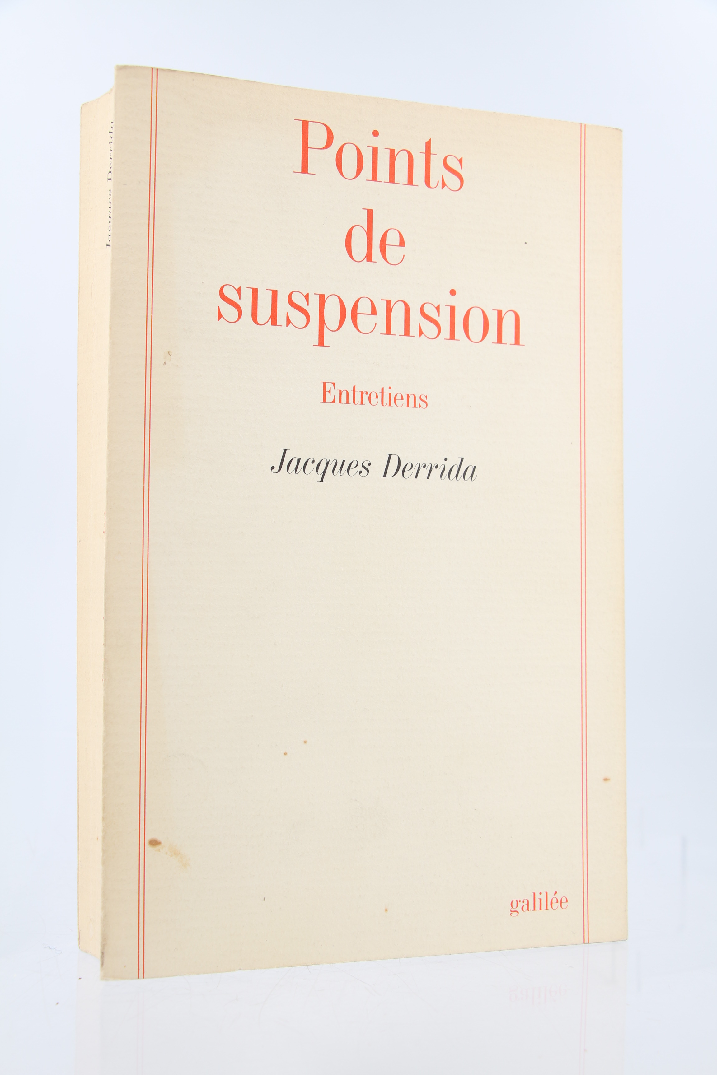 Points de suspension by Jacques DERRIDA: couverture souple (1992 ...