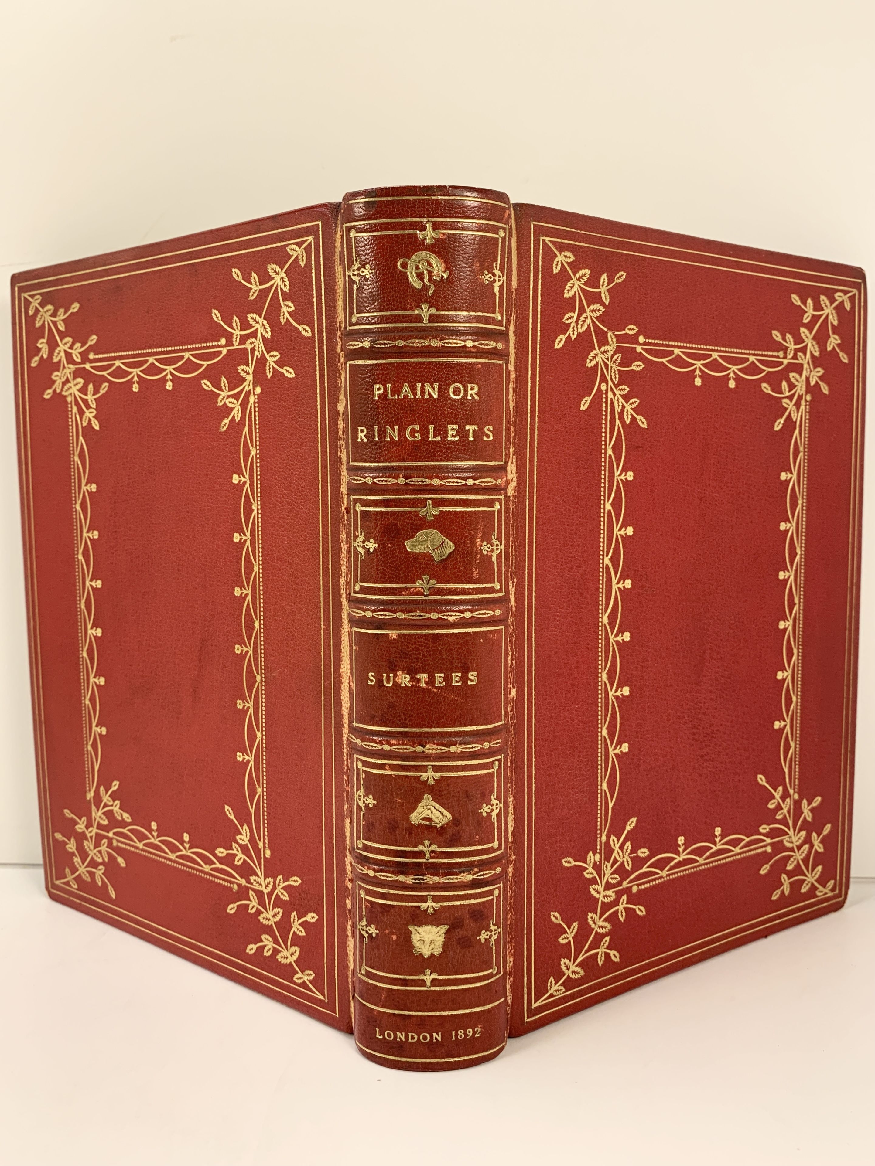 Plain or Ringlets? by Surtees: Very good Full leather (1892) Jorrocks ...