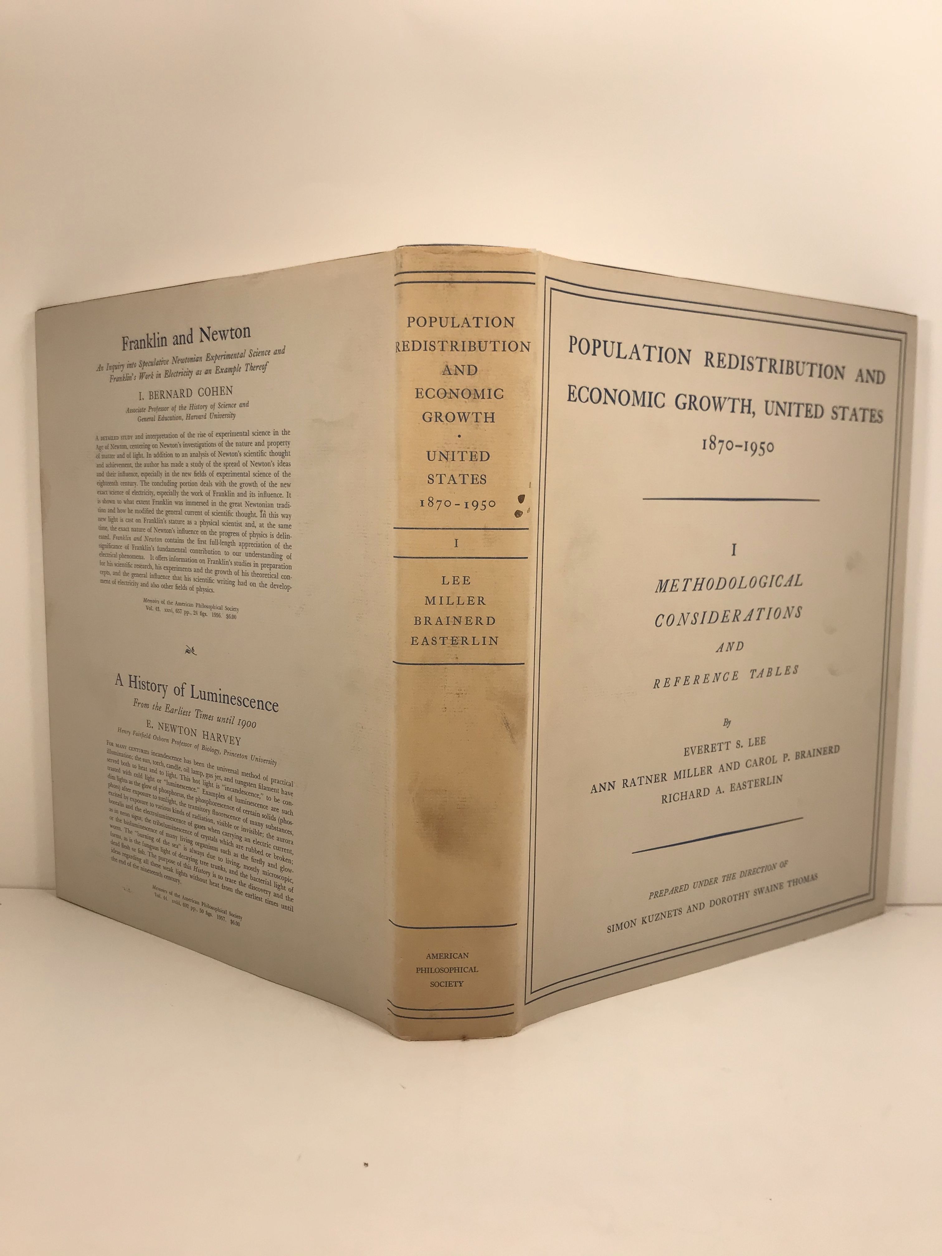 Population Redistribution and Economic Growth , United States 1870-1950 ...