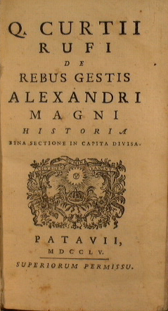 Q. Curtii Rufi de rebus gestis Alexandri Magni historia by Curtius ...