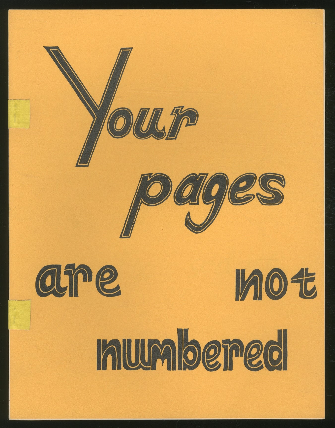 Your Pages Are Not Numbered by ROWAN, Louis: Fine Softcover (1968 ...