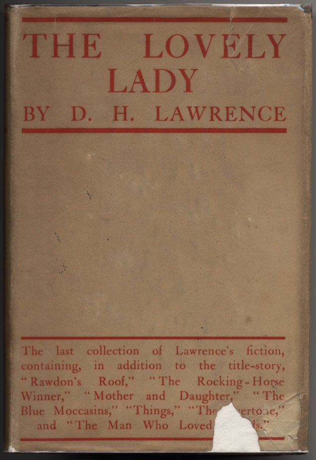 The Lovely Lady von LAWRENCE, D.H.: Hardcover (1932) 1st Edition. | J ...