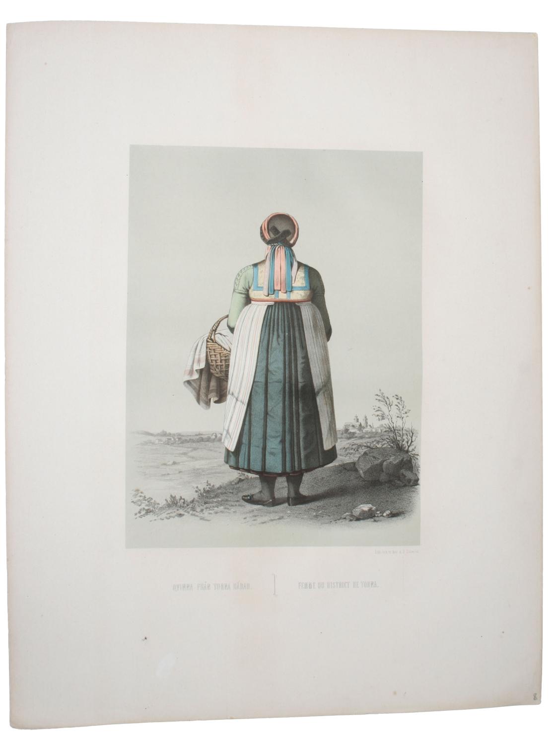 Skånska Folkdrägter. Tecknade af O. Wallgren. Urgifna med Text af Arvid ...