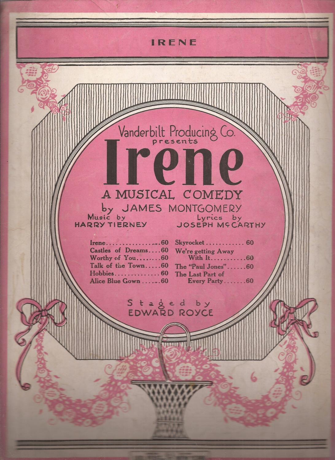 Irene (sheet music) by Tierney, Harry & Joseph McCarthy: Sheet Music ...