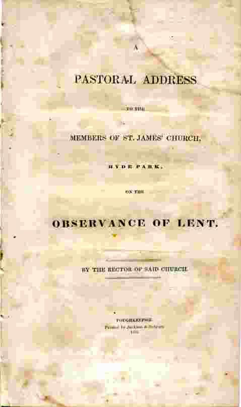 A Pastoral Address To The Members Of St. James' Church, Hyde Park, On ...