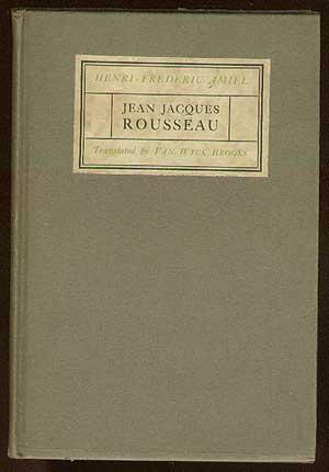Jean Jacques Rousseau by AMIEL, Henri-Frederic: Near Fine Hardcover ...