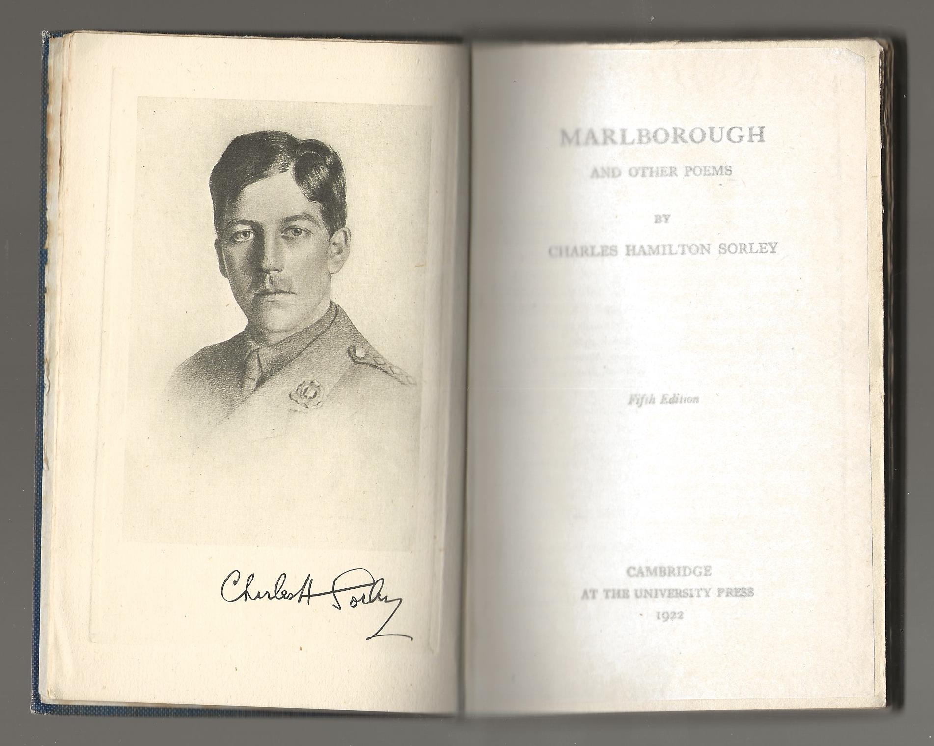 Marlborough and Other Poems by Sorley, Charles Hamilton: Very Good ...