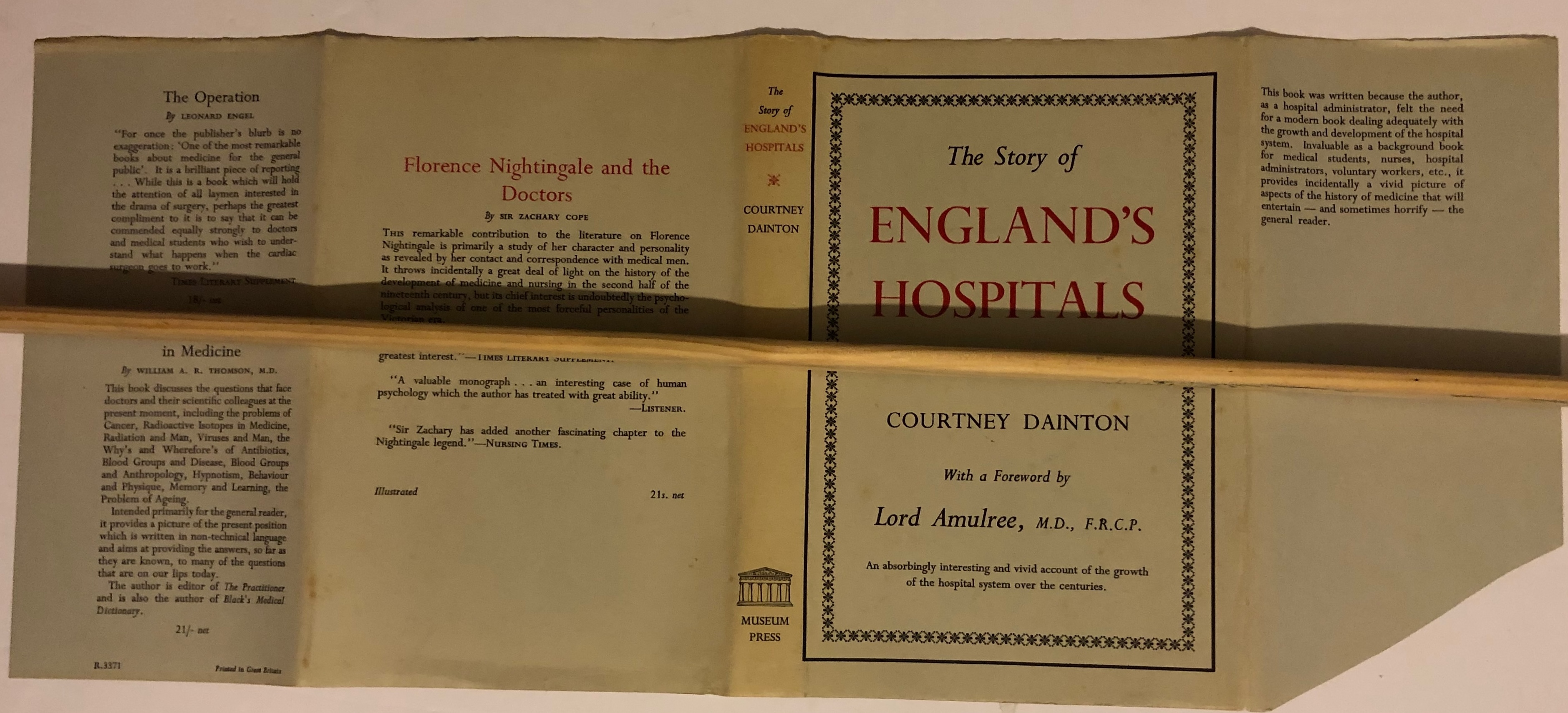 The Story Of English Hospitals by Dainton, Courtney & Amulree, lord ...