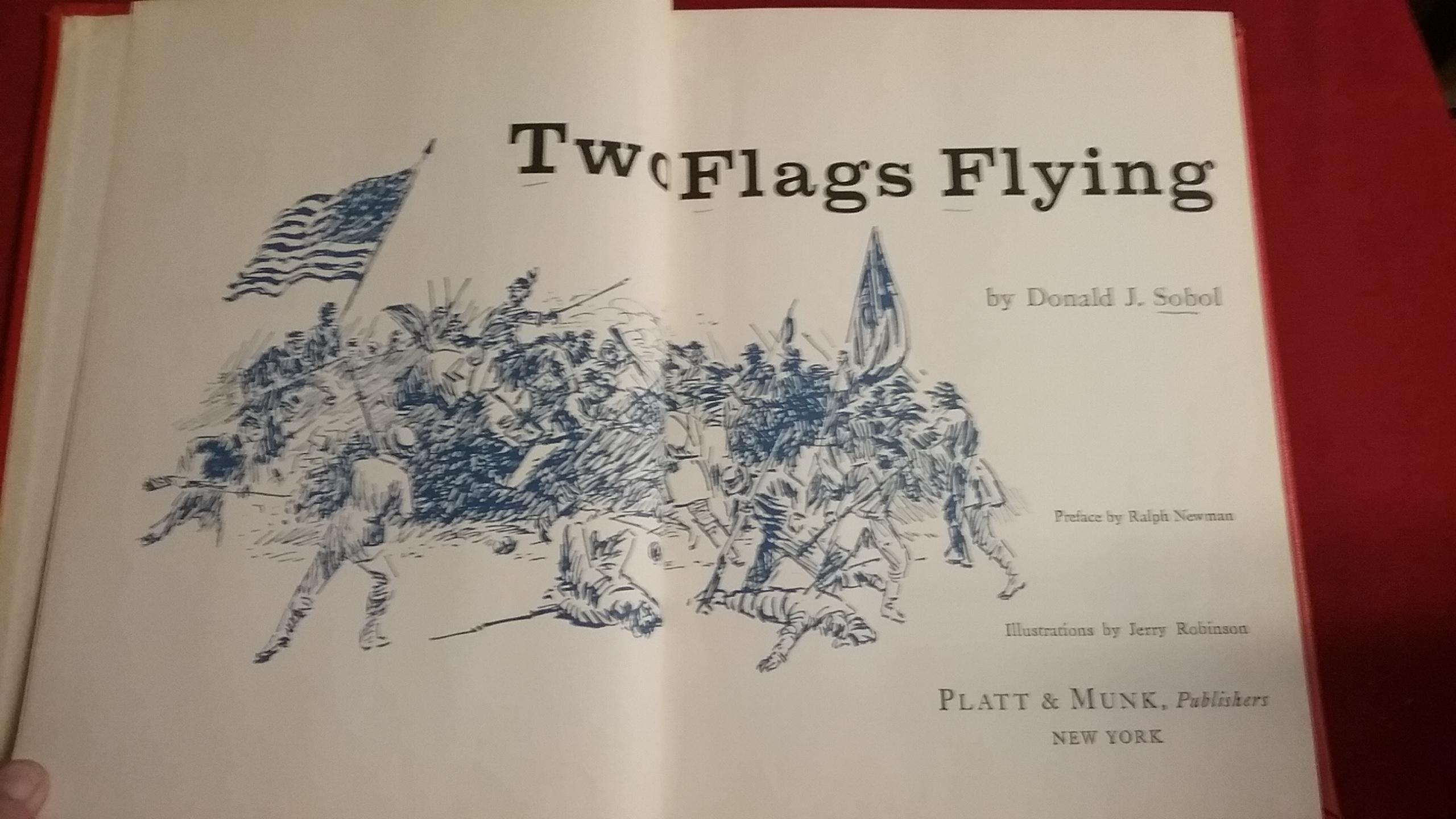 TWO FLAGS FLYING par Sobol, Donald J.: Good Library Binding (1960) 1st ...