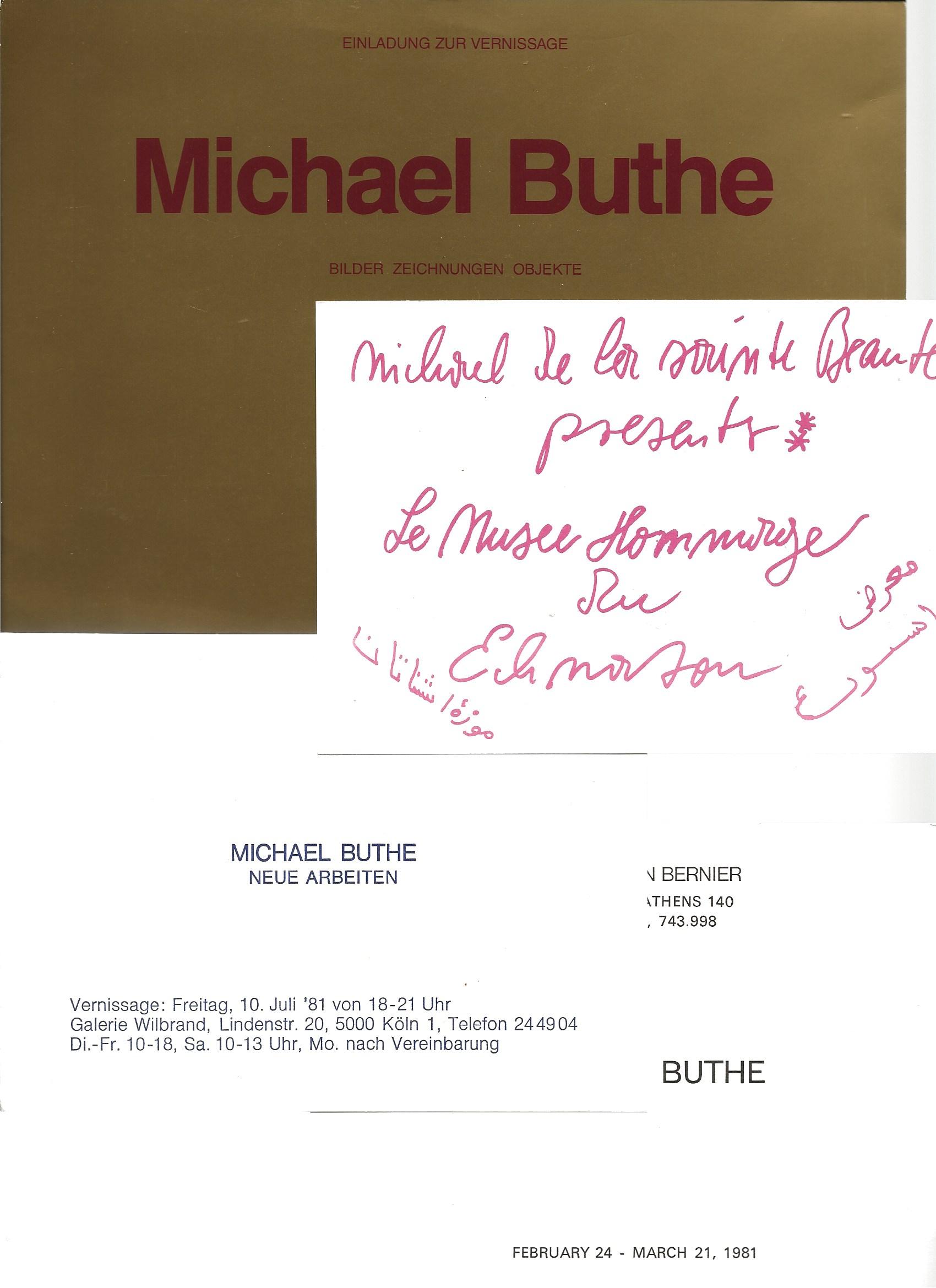 Michael Buthe (1944-1994) - a collection of 14 invitations and ...