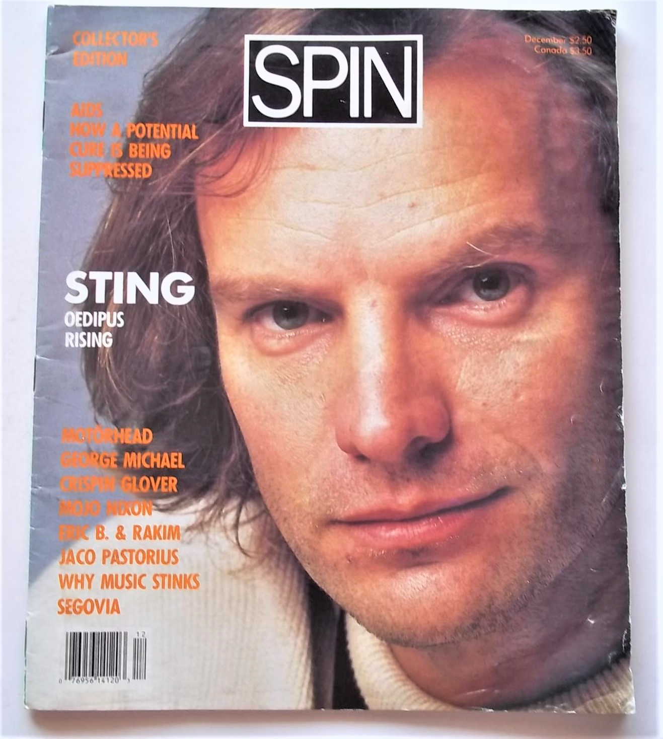 SPIN (Volume 3 Number No. 7, November/December 1987) (Sting Cover ...
