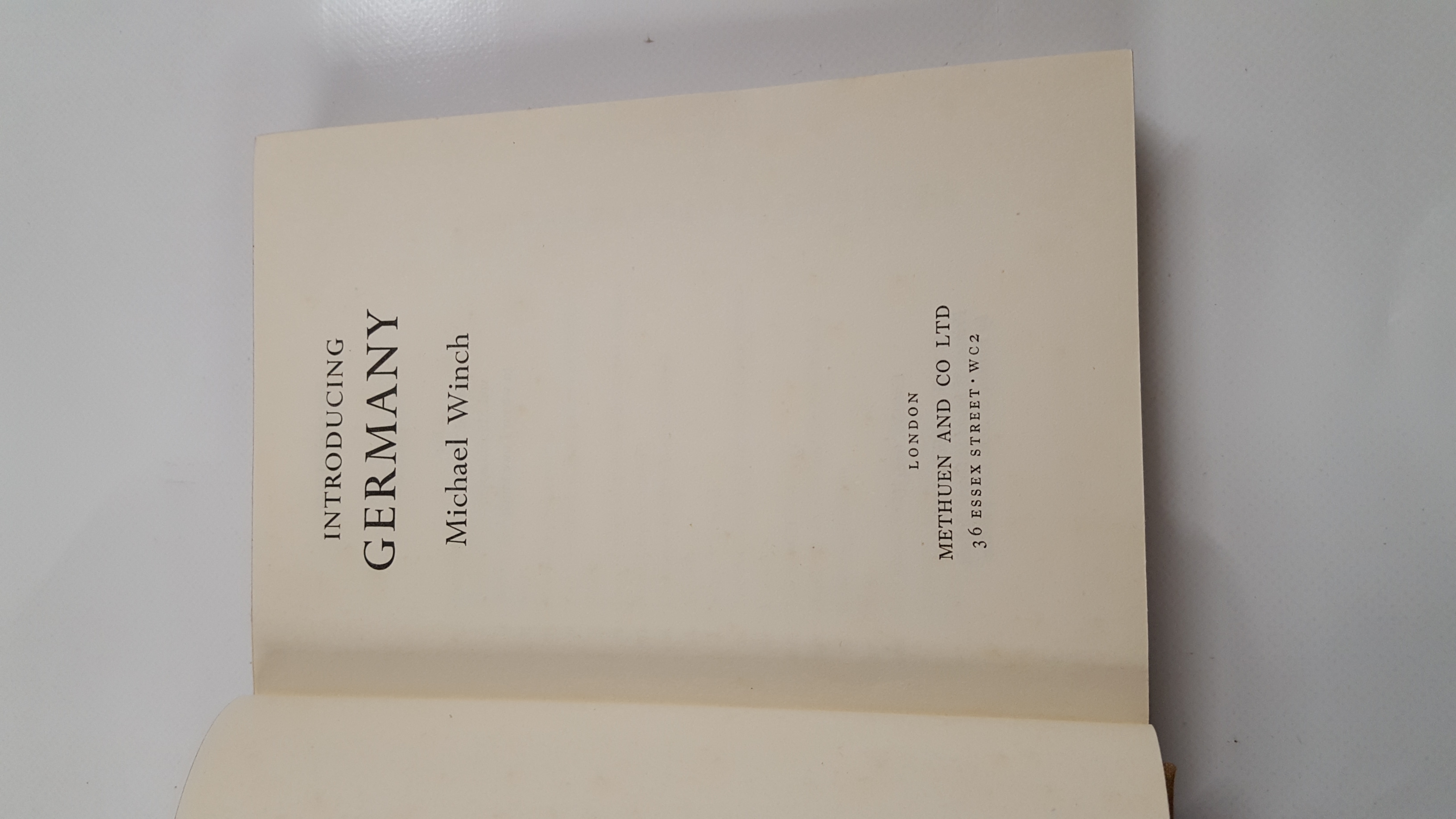 INTRODUCING GERMANY. von Winch, Michael.: VERY GOOD HARDCOVER (1958 ...