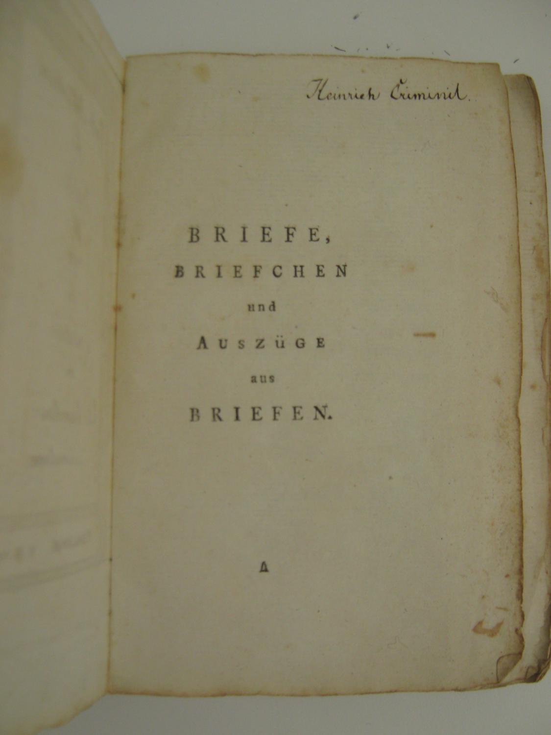 Briefe, Briefchen und Auszuge aus Briefen. Hand-Bibliotheck fur Freunde ... Briefe, Briefchen und Auszuge aus Briefen. Hand-Bibliotheck fur Freunde ...