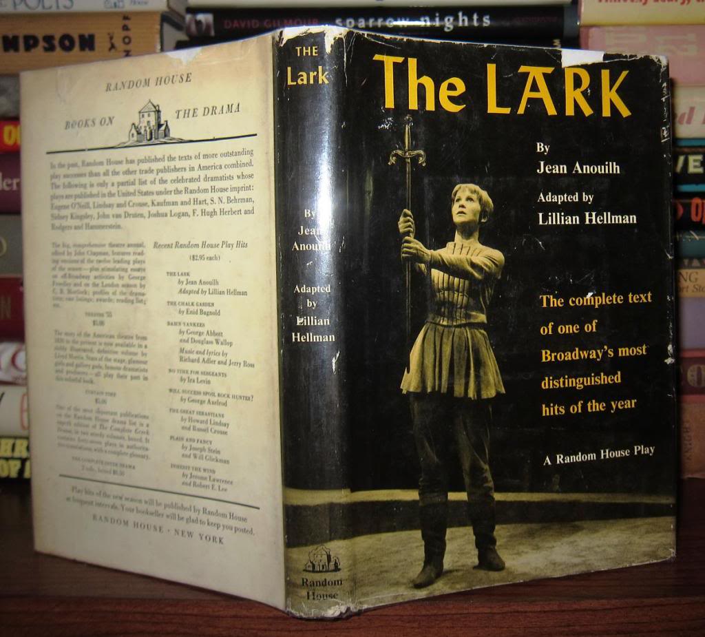 THE LARK by Anouilh, Jean; Adapted Lillian Hellman: Hardcover (1956 ...
