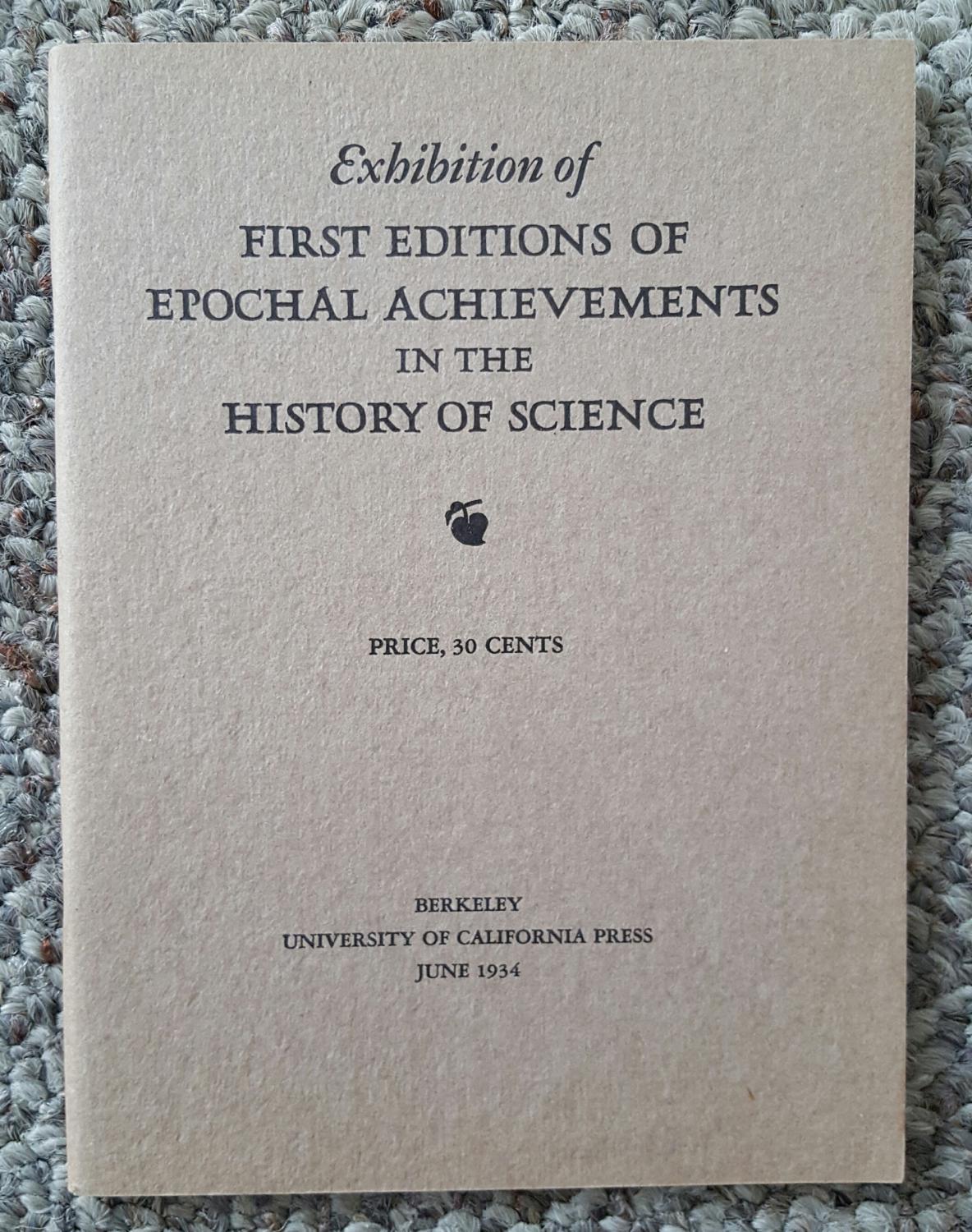 Exhibition of First Editions of Epochal Achievements in the History of ...