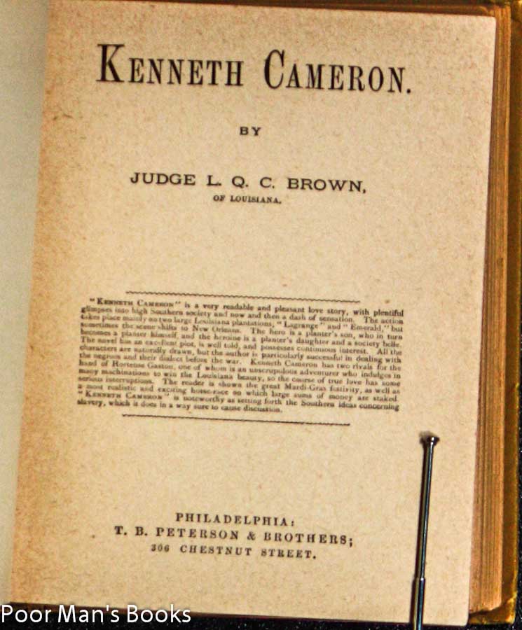 KENNETH CAMERON. by Clement Penrose Wilkinson: Good with no dust jacket ...