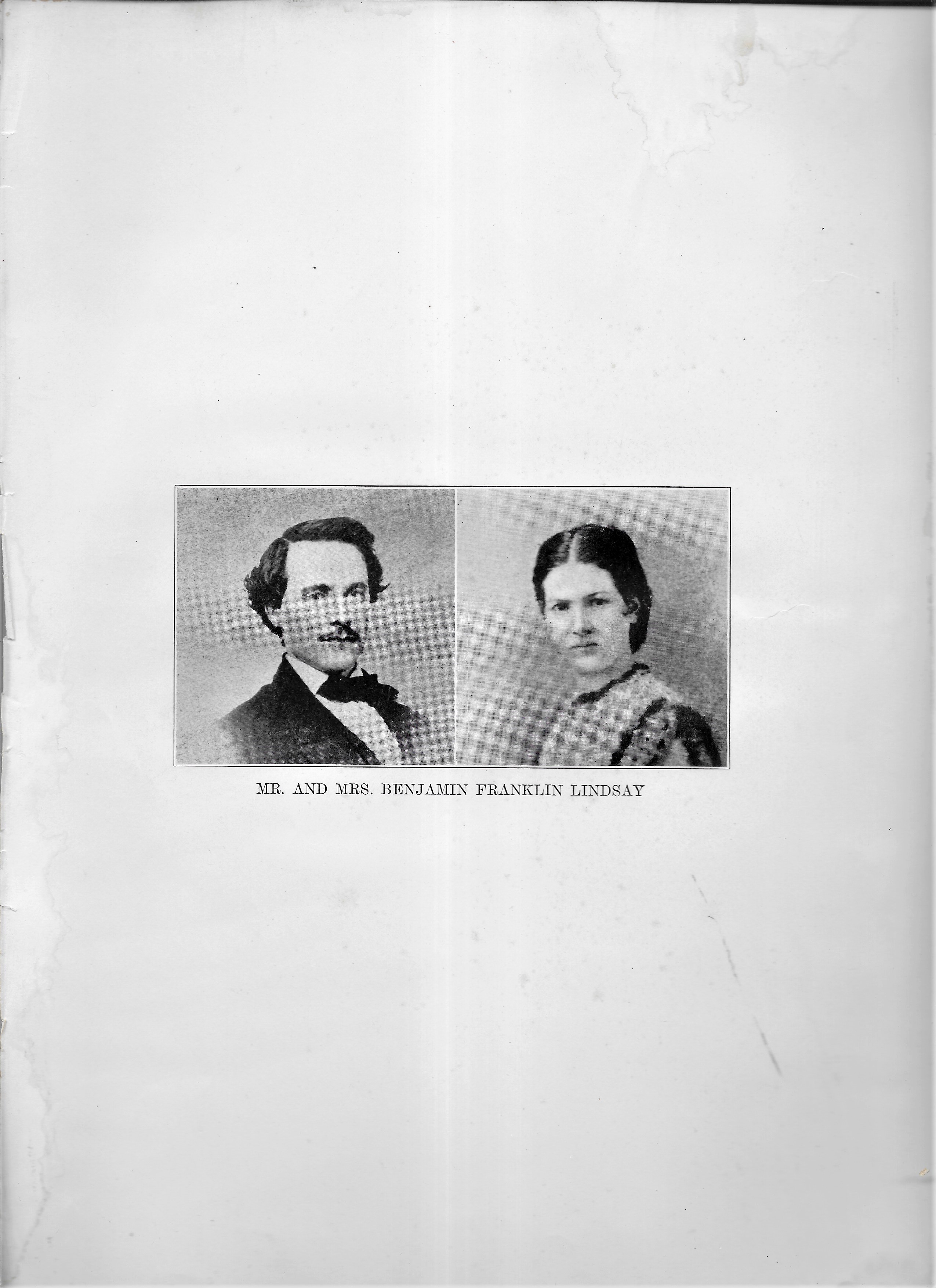 Mr. and Mrs. Benjamin F. Lindsay Photographic Portrait von Lindsay ...