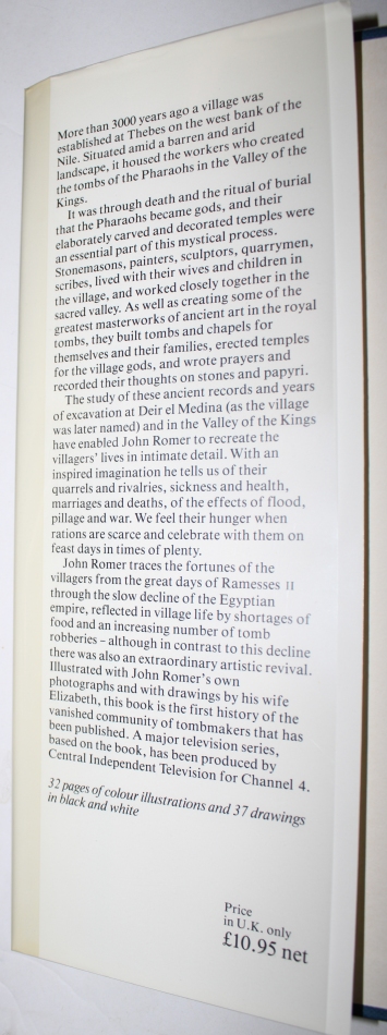 Ancient Lives The Story of The Pharaoh's Tombmakers. by ROMER, John ...